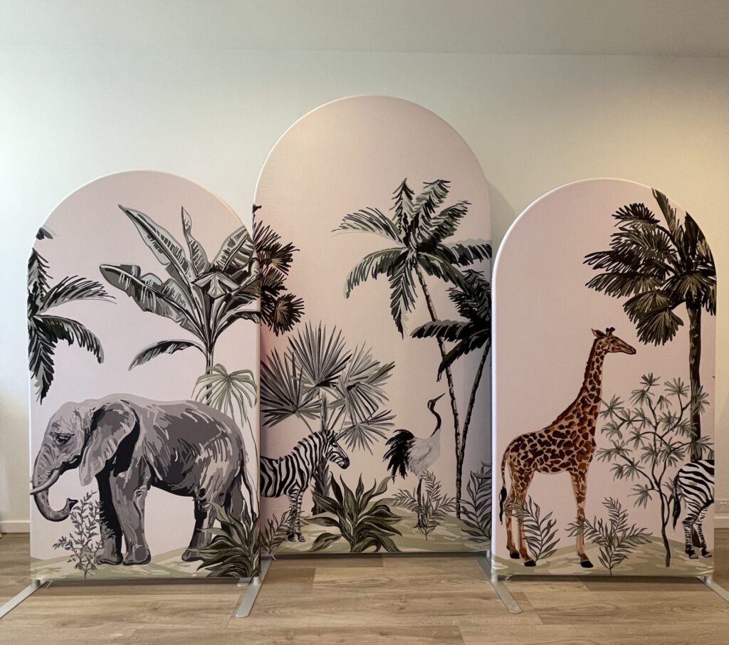 Themed backdrops – Neon Garden Event Hire
